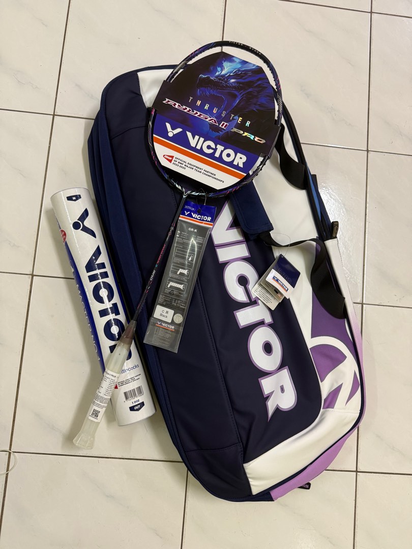 Victor Ryuga 2 pro Bundle, Sports Equipment, Sports & Games, Racket ...