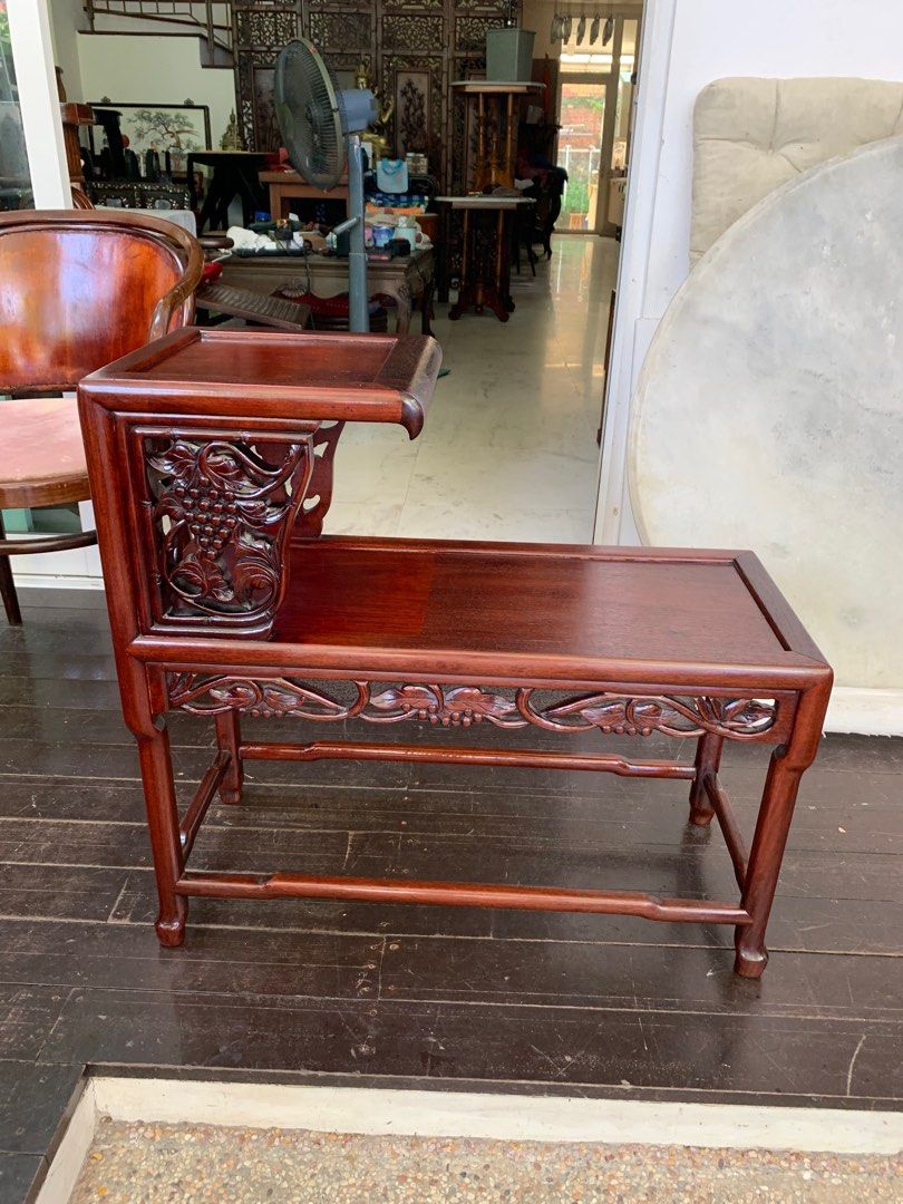 Vintage Rosewood 2-tier side table, Furniture & Home Living, Furniture ...