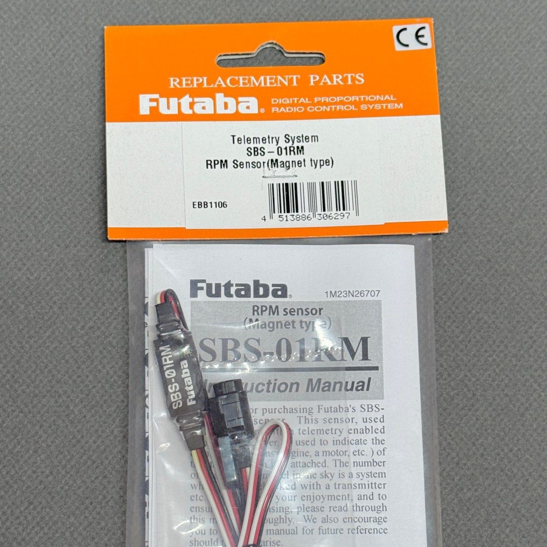 全新 Futaba SBS-01RM Magnetic Rotation RPM Sensor Engine Tachometer S ...