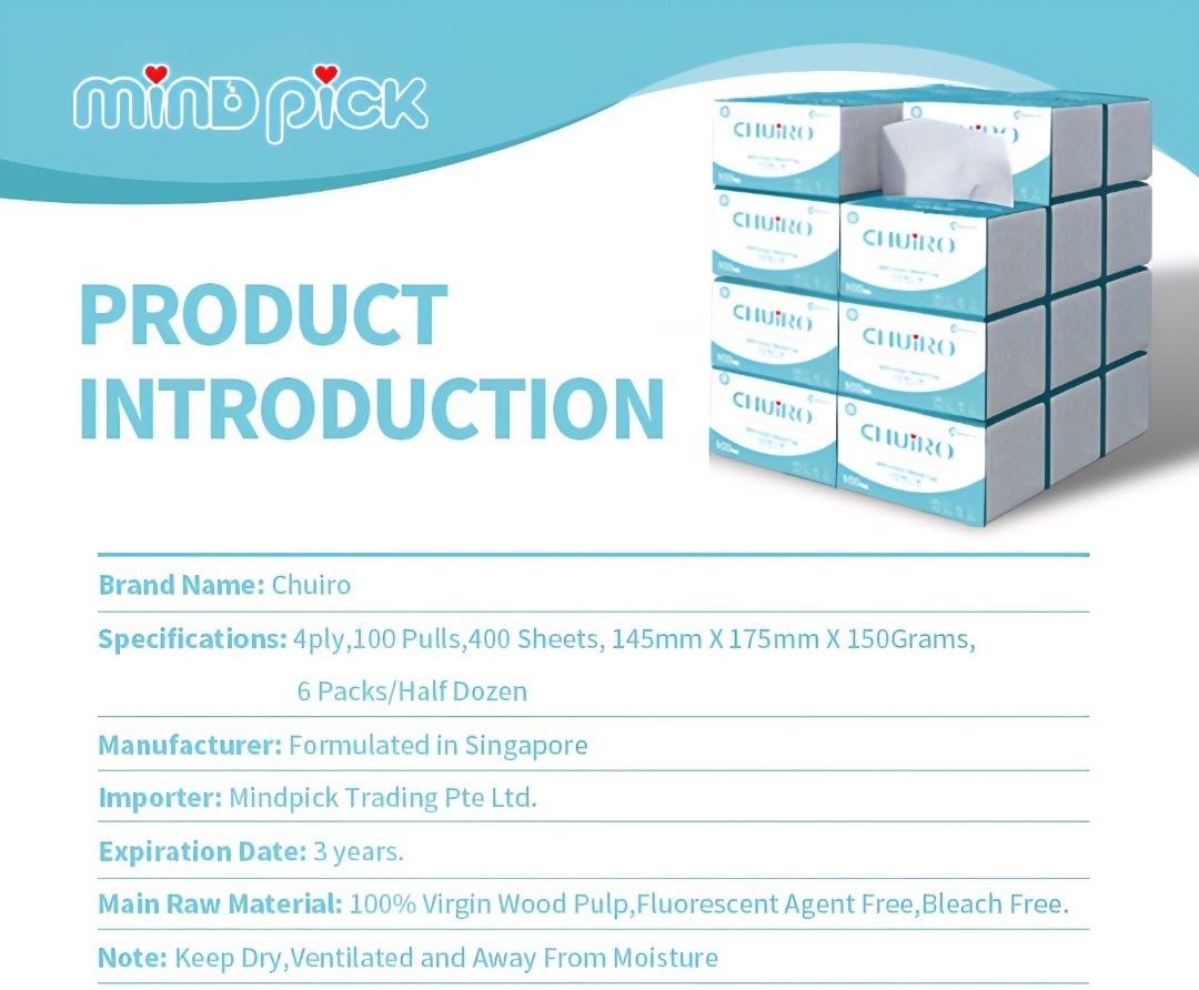 Chuiro Facial Tissues - 100% Virgin Wood Pulp, Beauty & Personal Care ...