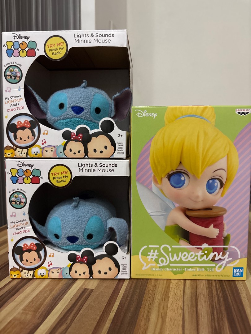 Disney Tsum Tsum Stitch & Bandai banpresto Tinkerbell Peter Pan ...