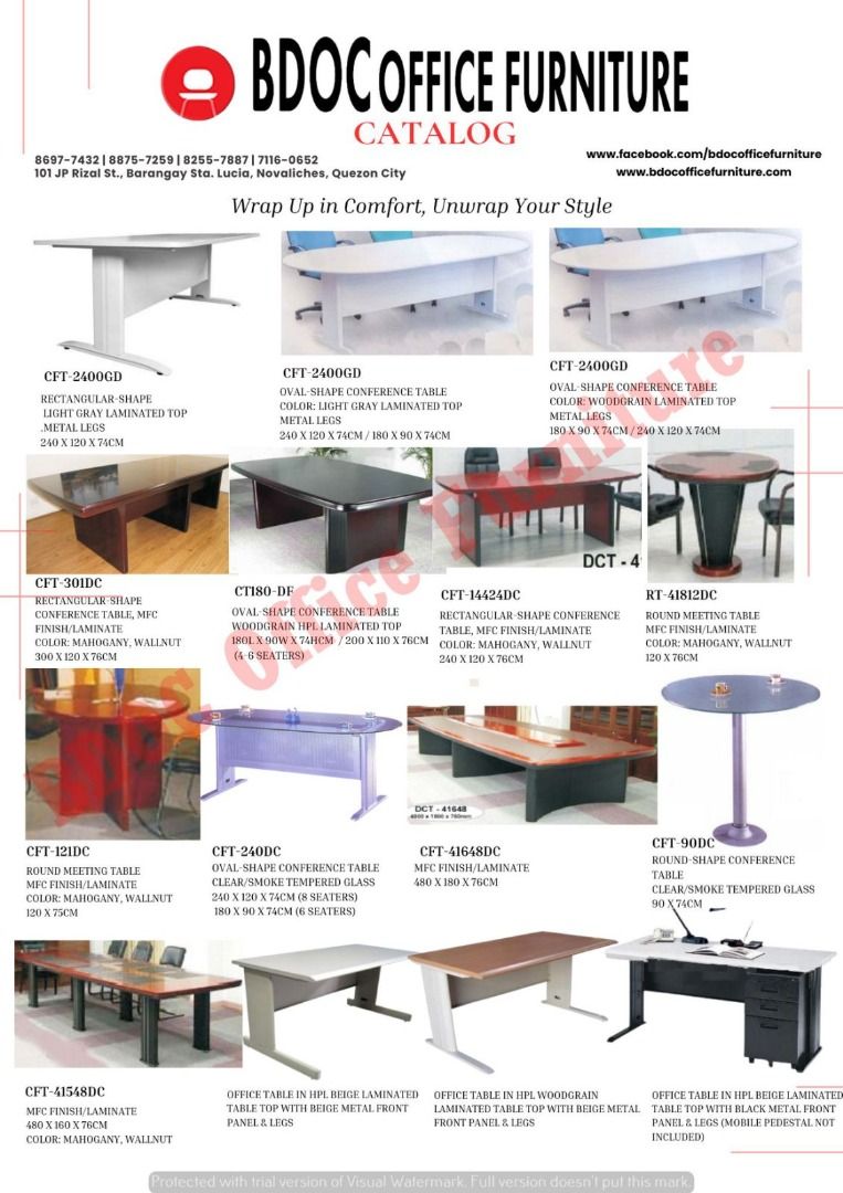 Executive Table - Customized Pantry Table - Conference Table - Fabric ...