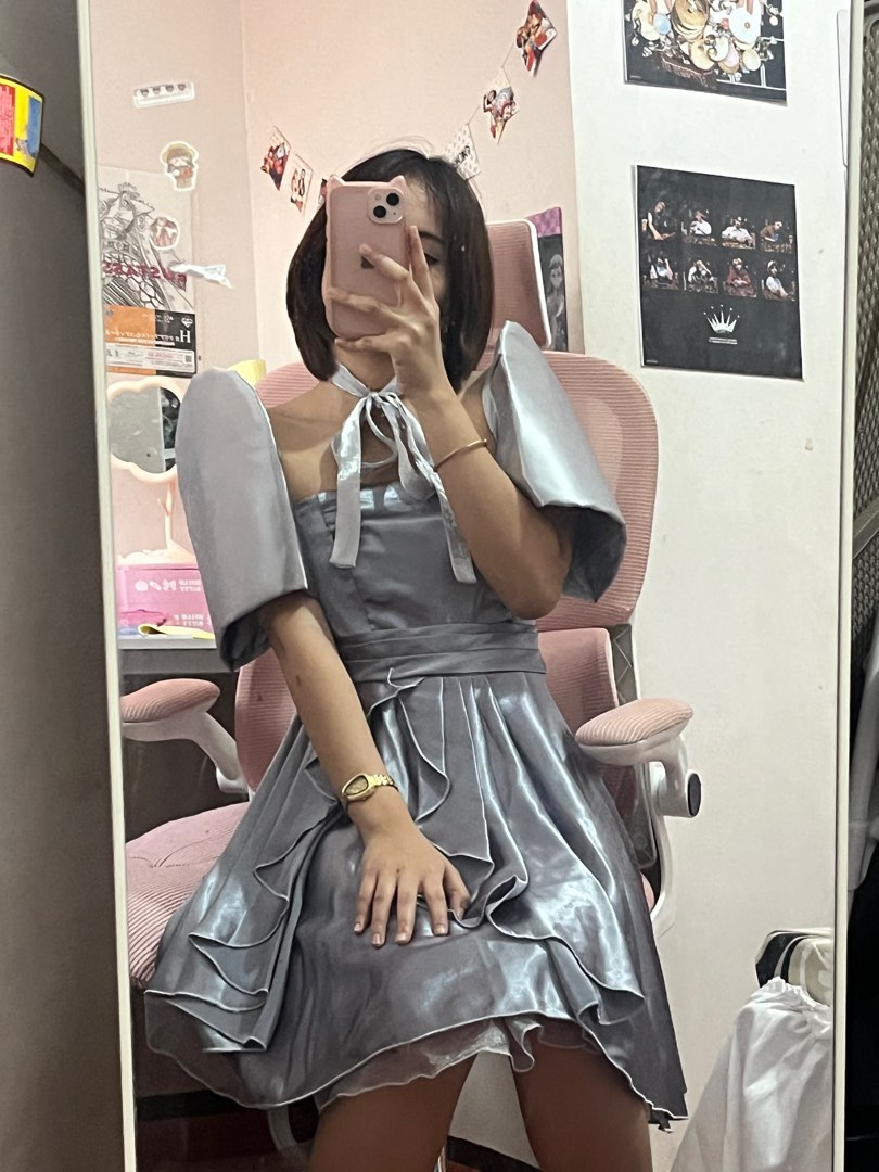 Gray silver filipiniana buwan ng wika costume set, Women's Fashion ...