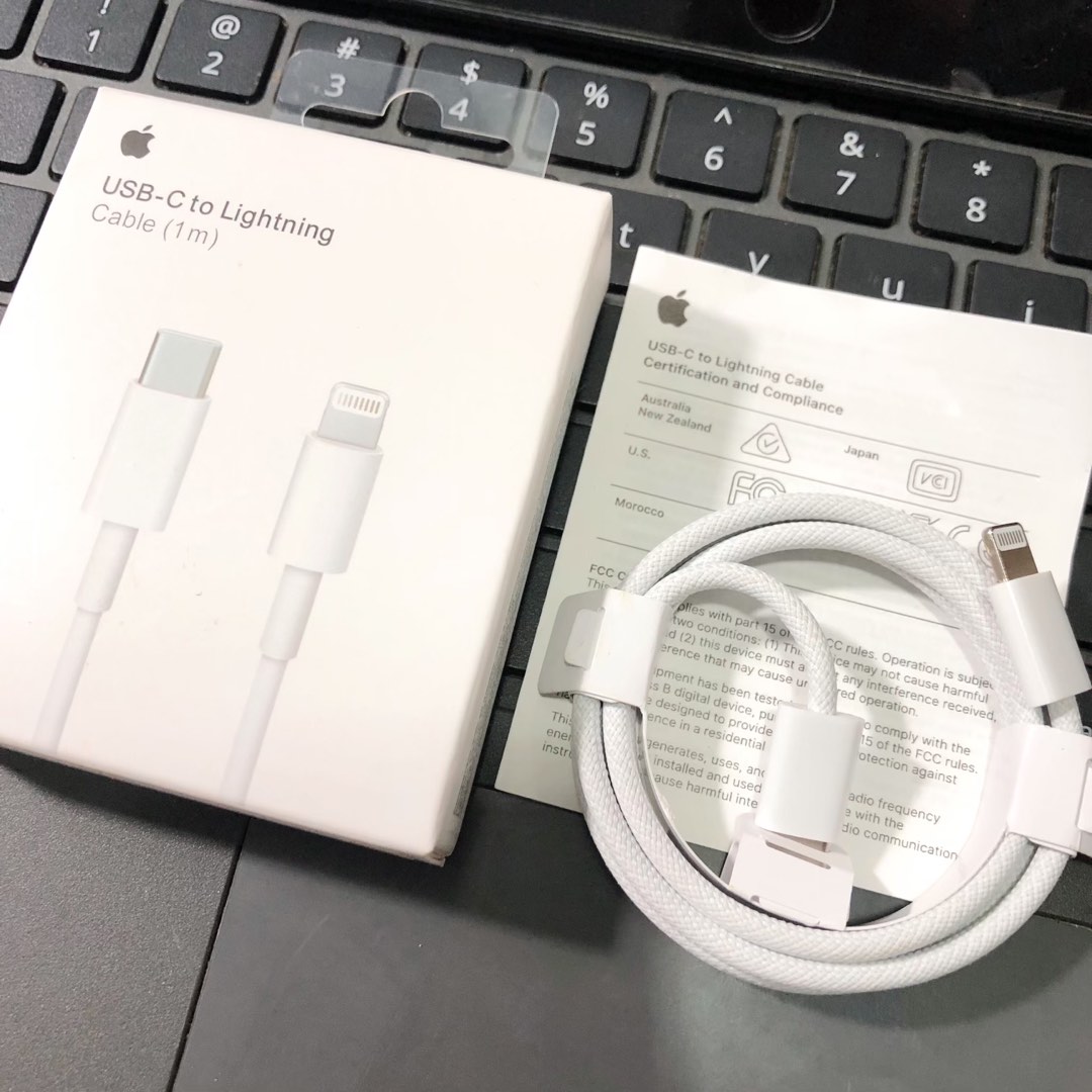 IPHONE CORD LIGHTNING CABLE 1M, Mobile Phones & Gadgets, Mobile ...