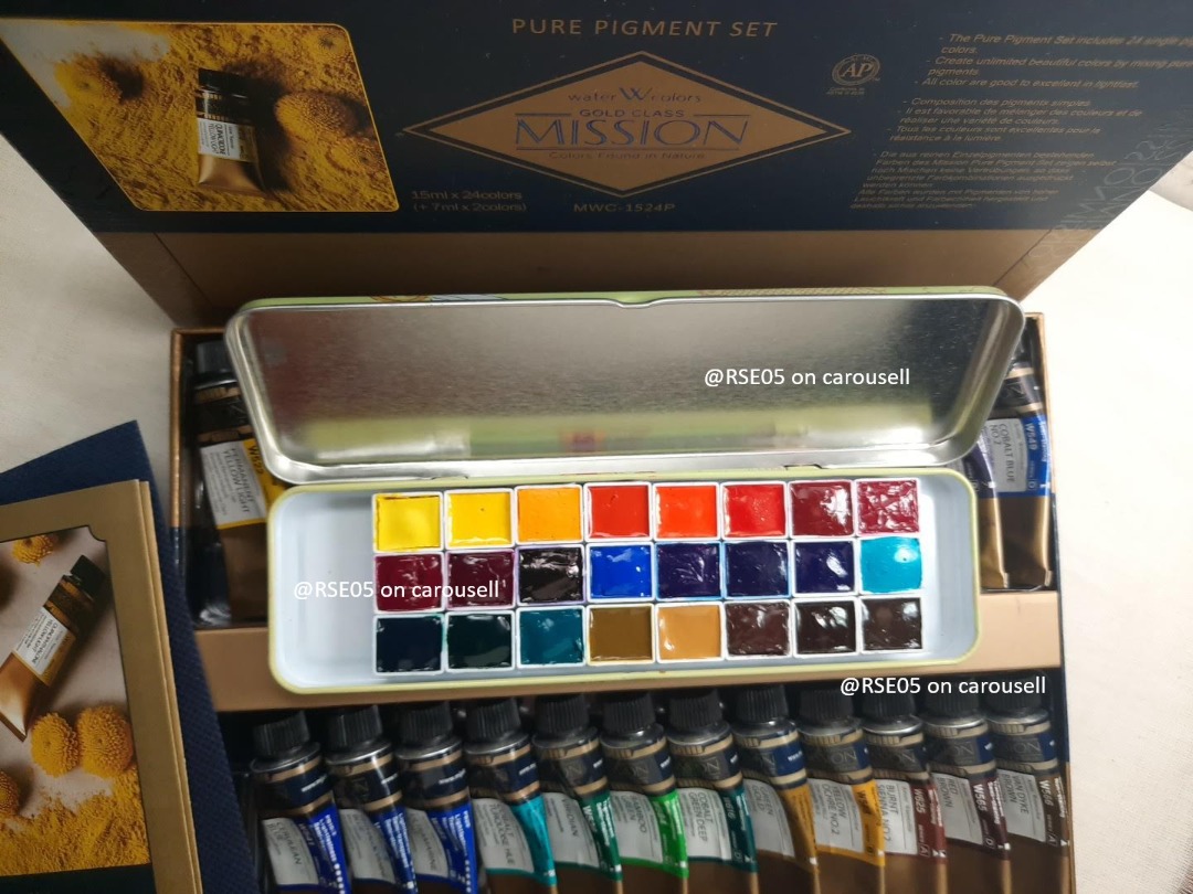 Mijello Mission Gold - Pure Pigment Watercolor Set with free palette ...