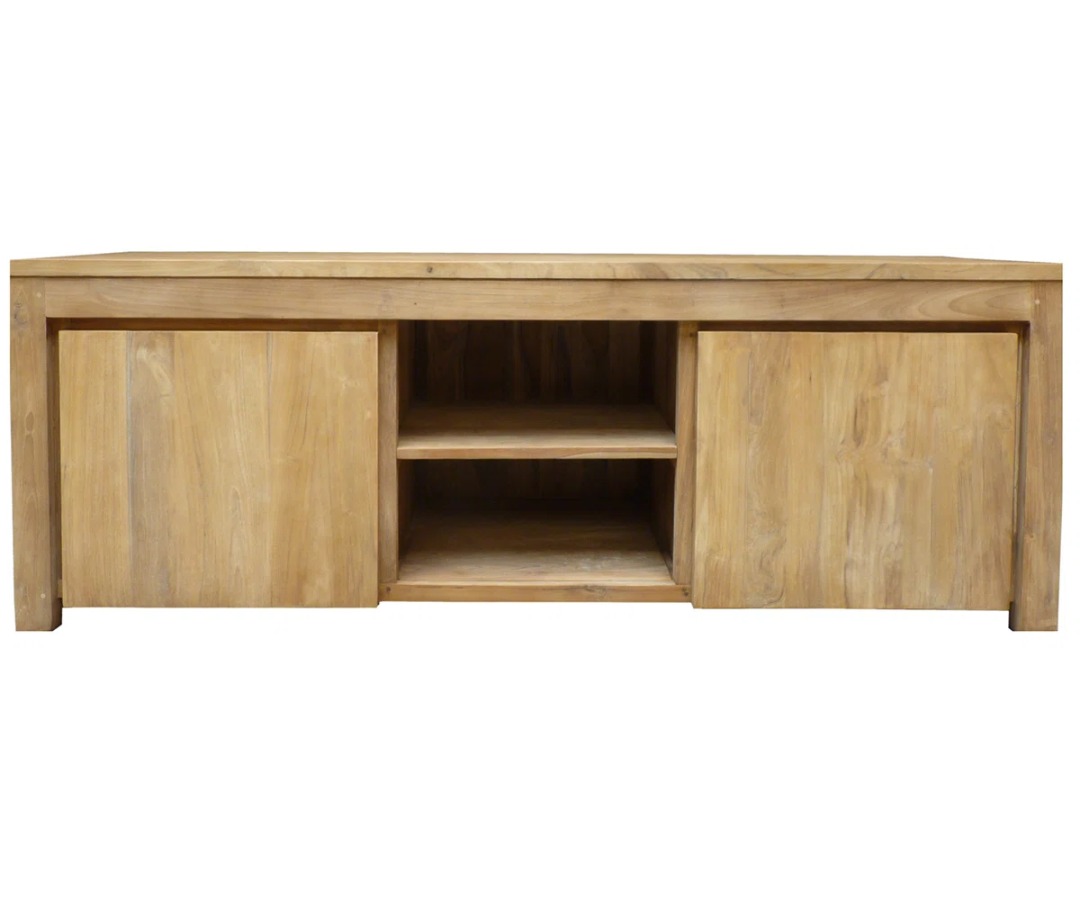 MILA I Rustic & Classic Console I Mahogany wood I TV Stand I 2 Cabinet ...