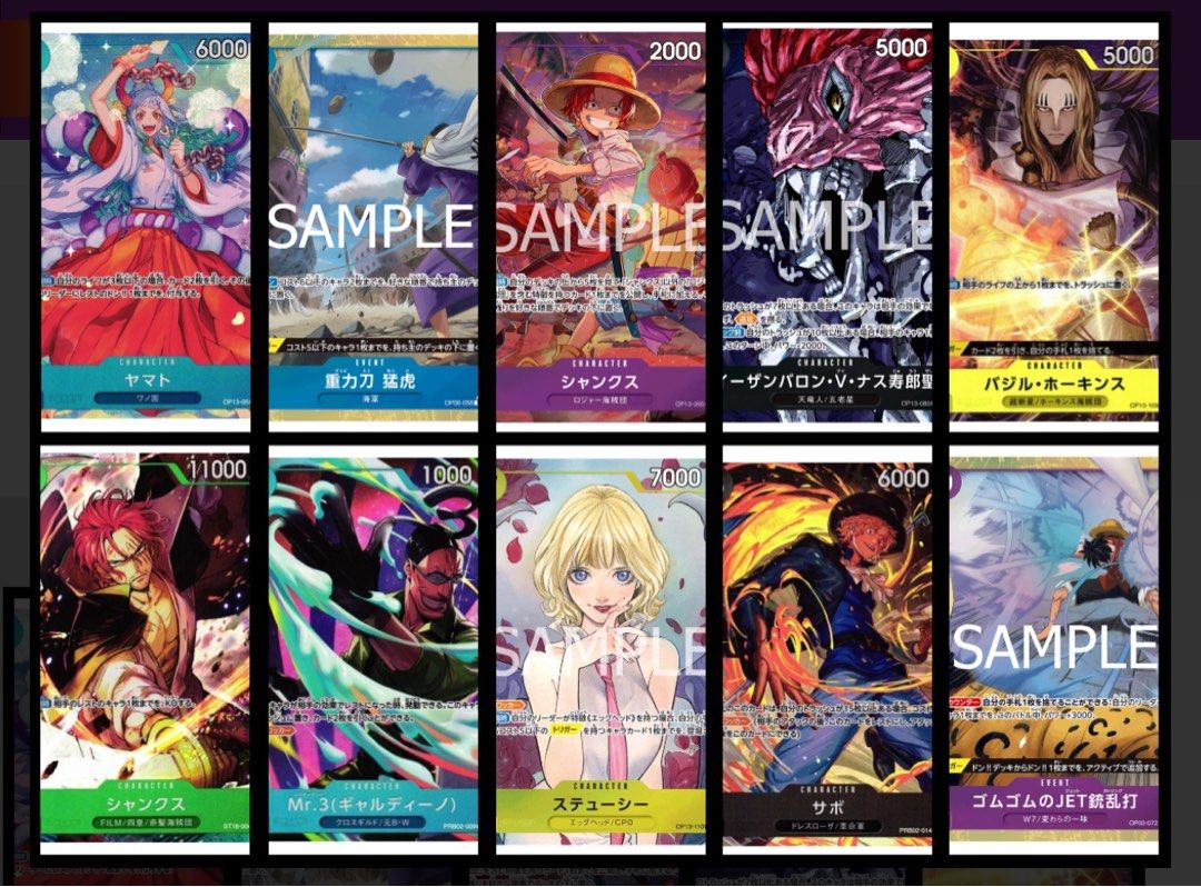 One Piece Card Game OP TCG - Parallel Foils AA/SR, Hobbies & Toys, Toys ...