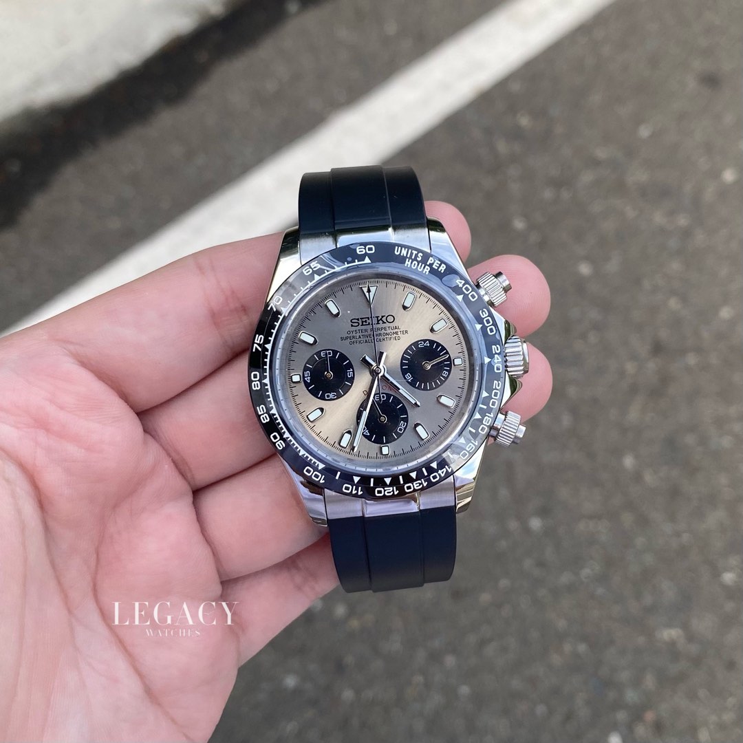 Seiko Daytona Ghost OysterFlex MOD, Men's Fashion, Watches ...