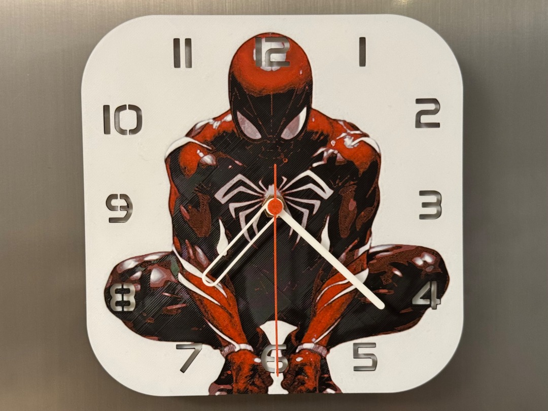 Spider-man Hueforge Wall Clock, Furniture & Home Living, Home Decor ...