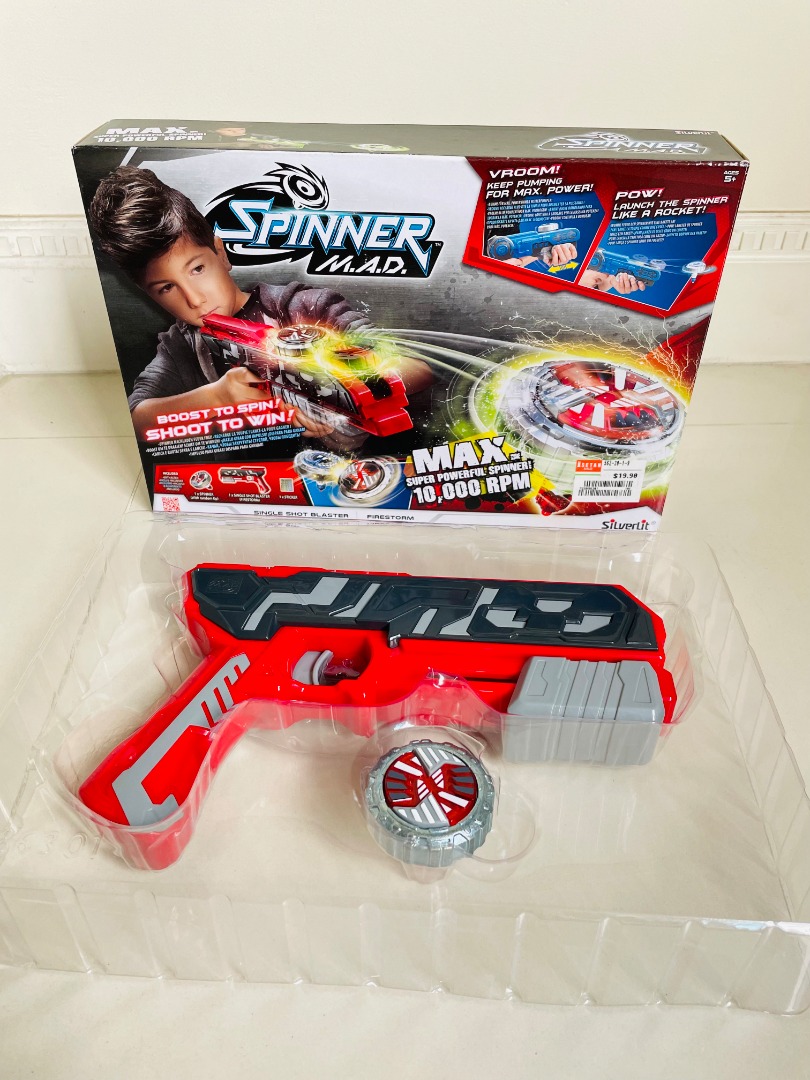 Spinning Top Gun Spinner Mad Shot Blaster Toddler Kids Children ...
