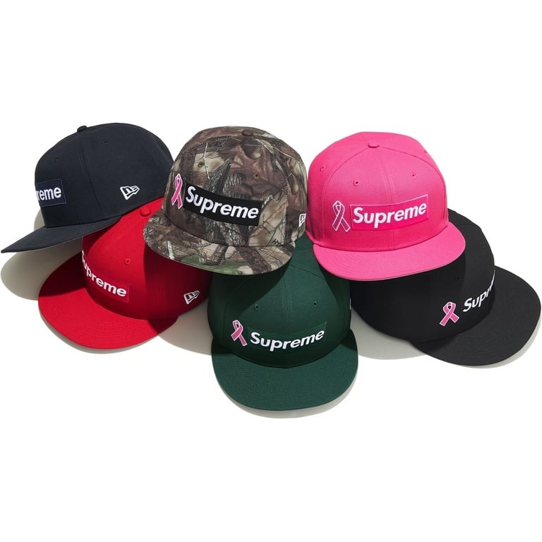 Supreme breast cancer awareness box logo new era cap FW 25 week 1 (Mail ...