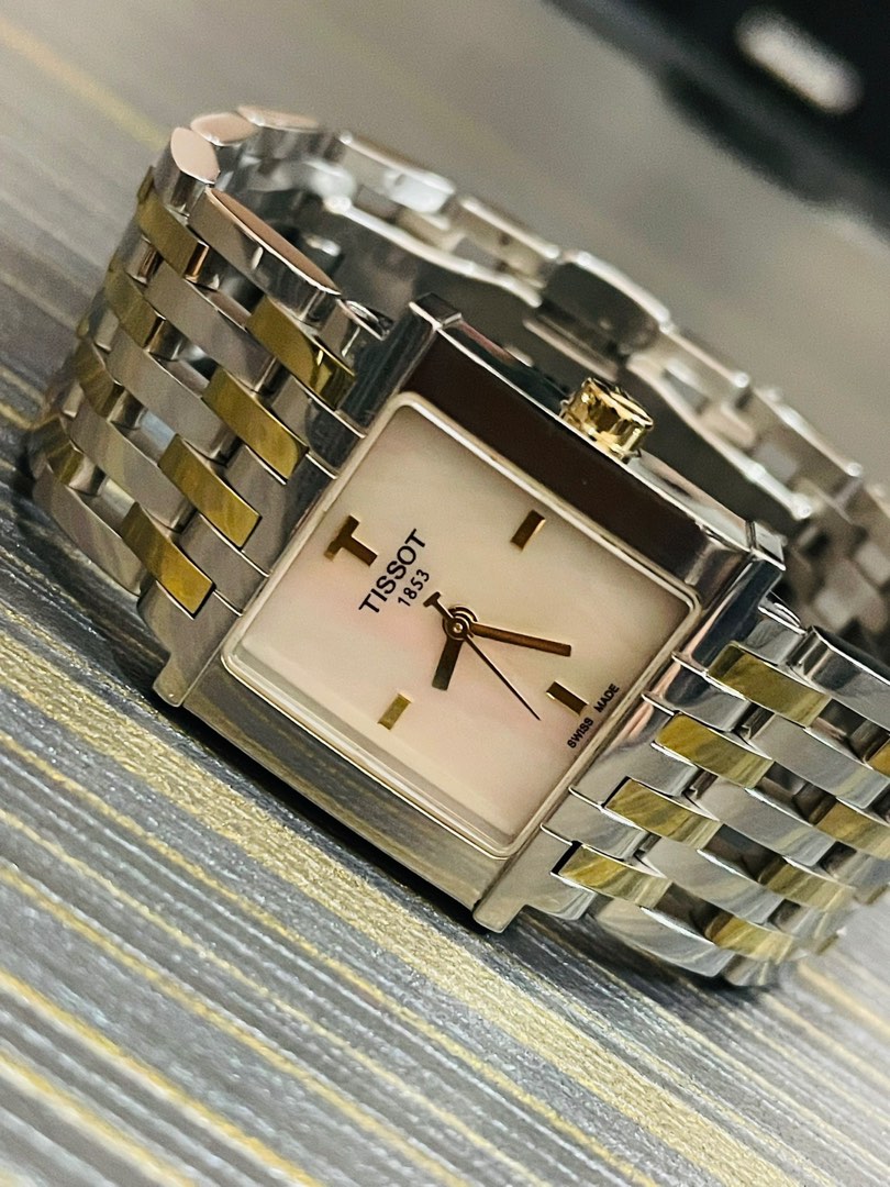 Tissot Tank Pearl Dial Ladies, Luxury, Watches on Carousell