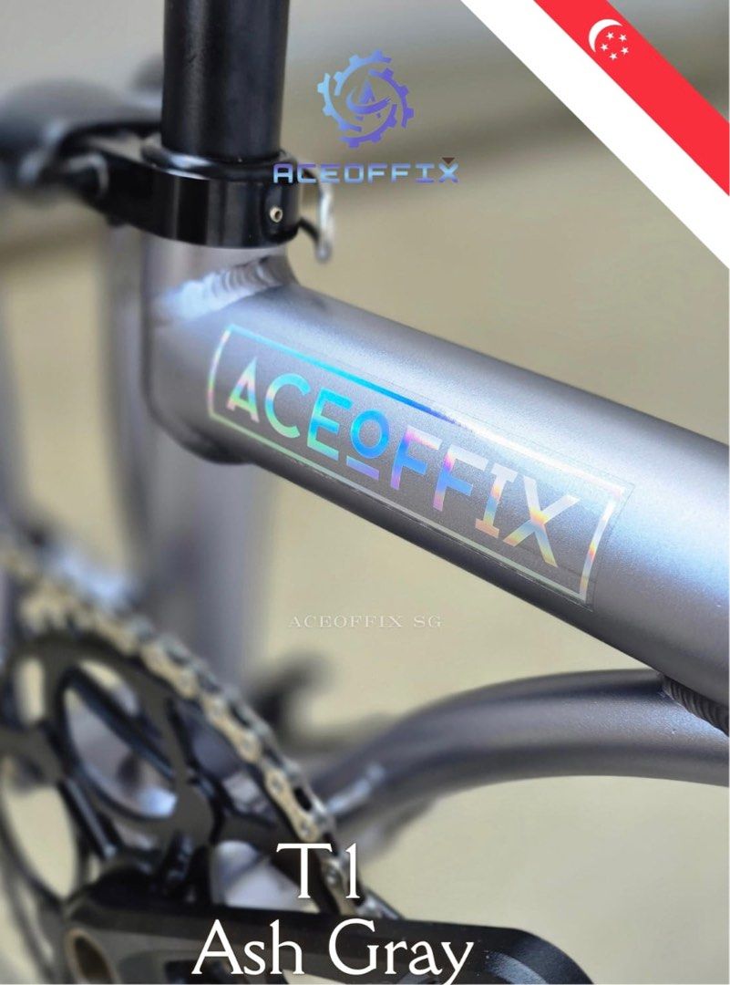 Aluminium trifold bike Aceoffix T1 carbon fiber front fork Brompton T ...