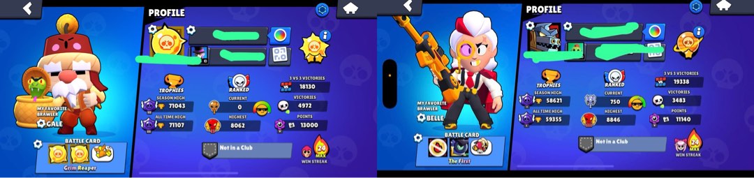 Braw stars account Bundle 2 Stacked Accounts, Video Gaming, Gaming ...