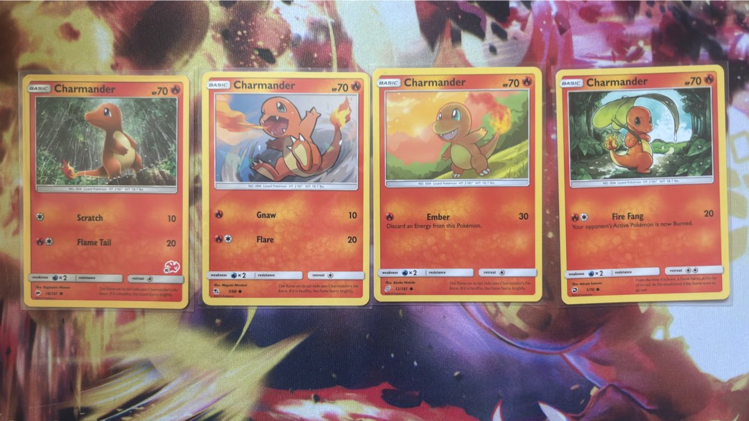 Charmander Pokemon Cards - Set of 4, Hobbies & Toys, Toys & Games on ...