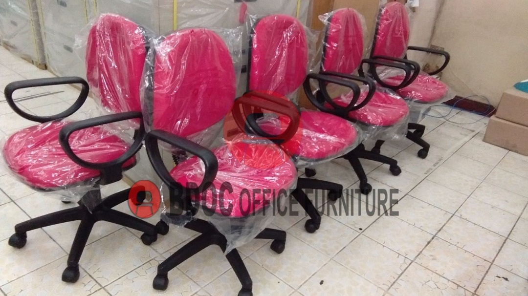 Clerical Office Chairs - Fabric with Glass Office Partition - Steel ...