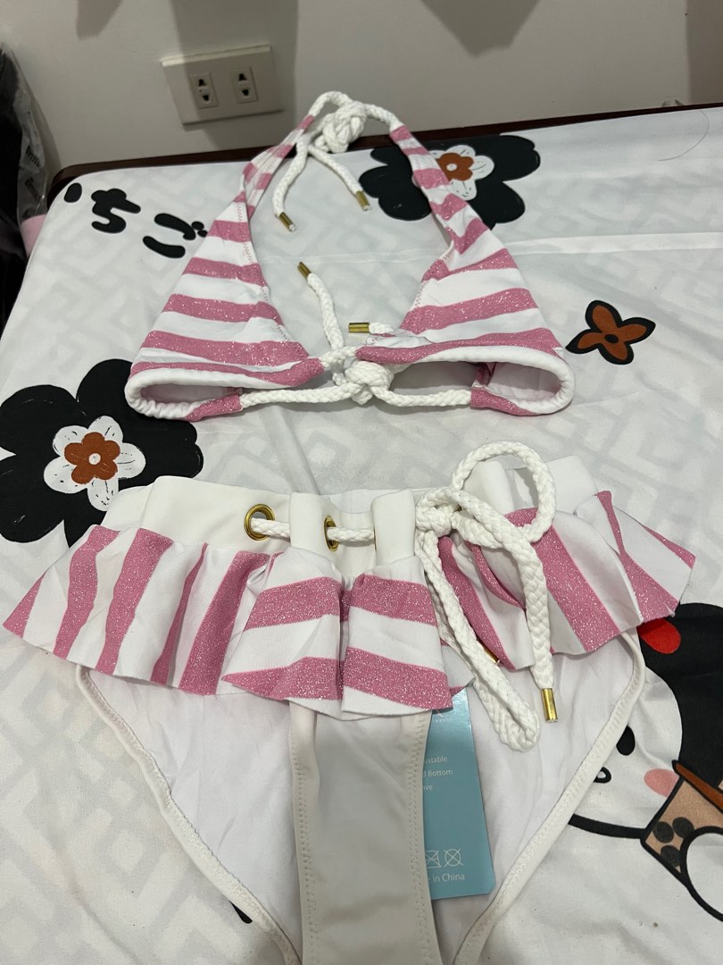 Coquette Y2K Vintage Gyaru Mcbling Stripes Pink and White Dollette Two ...