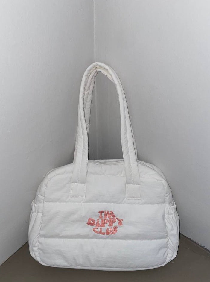 DIPPY CLUB PUFFER TOTE - WHITE WONDER, Women's Fashion, Bags & Wallets ...
