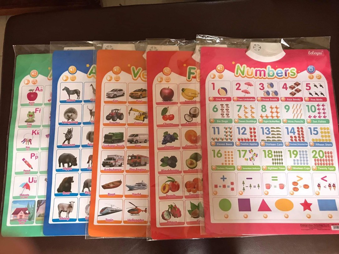Electronic Interactive Wall Chart (Alphabets,Numbers,Animals,Vegetables), Hobbies & Toys, Books ...