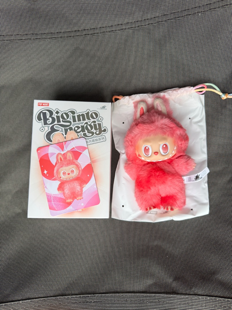 Labubu v3 Love red big into energy Labubu red - confirmed, Hobbies ...