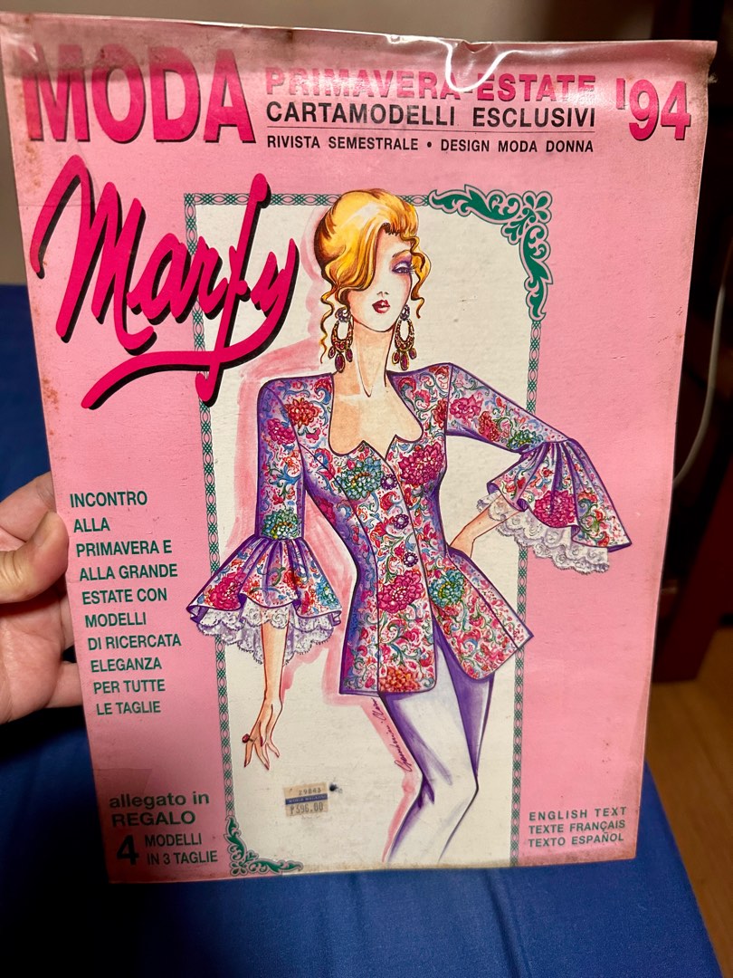 Vintage Large Fashion Illustration Moda Marfy Sewing Patterns Book ...