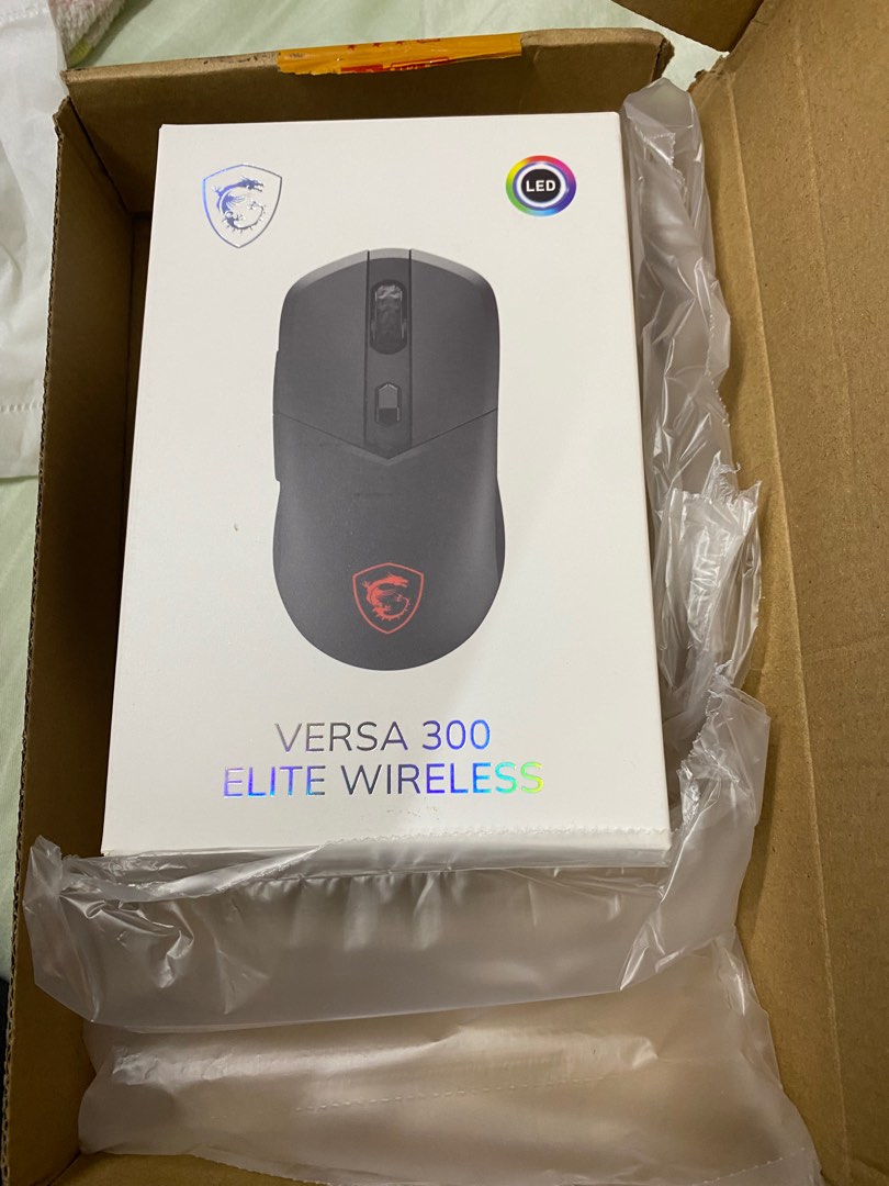 MSI Versa 300 elite wireless gaming mouse 三模無線滑鼠, 電腦＆科技, 電腦周邊及配件, 電腦滑鼠及 ...