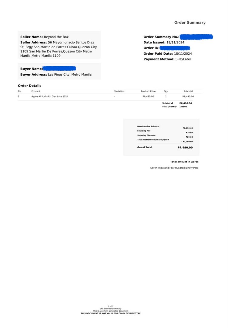 ORIGINAL Apple Airpods GEN 4 L2024 (NONE ANC) - 2ND HAND, Audio ...
