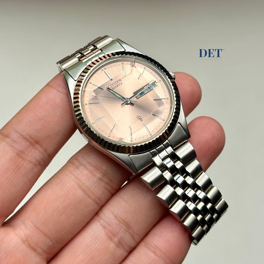 Rare Citizen Cryston Salmon Dial, Luxury, Watches on Carousell