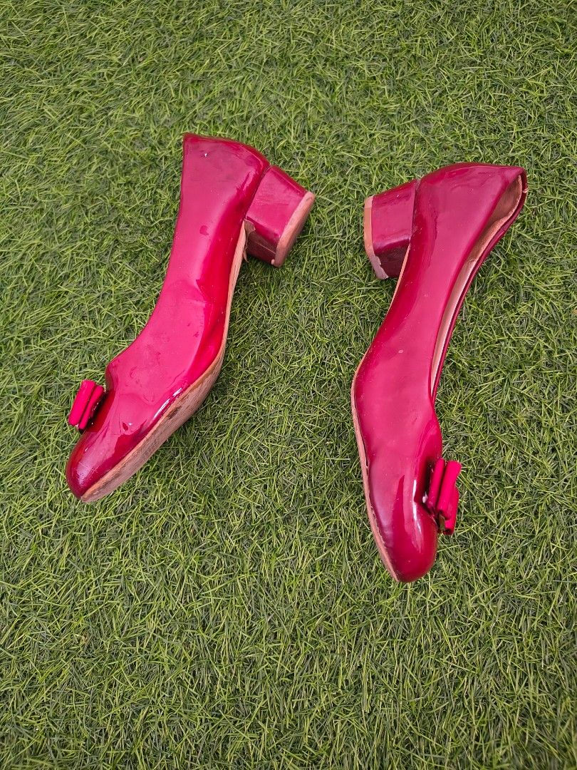 SALE! Salvatore Ferragamo sepatu heels hak tahu/ bustong sandal formal ...