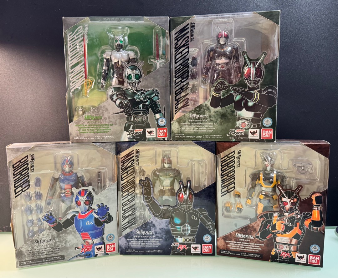S.H.Figuarts / SHF Kamen Rice Black, Shadow Moon, Black Rex, Robo Rider ...