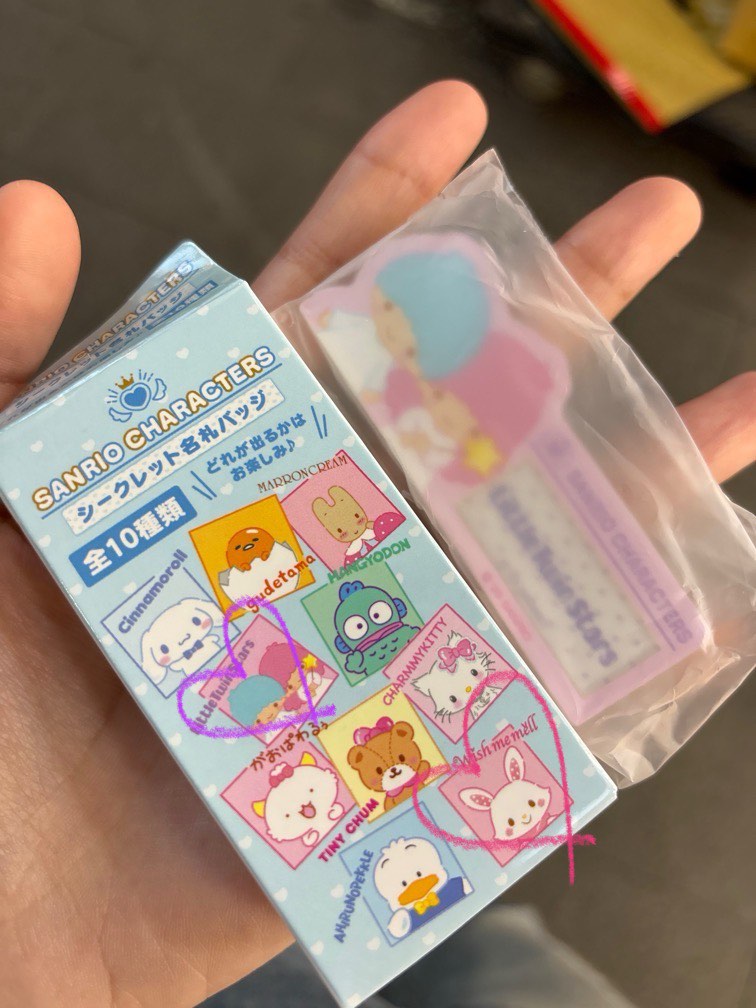 wtt little twin stars sanrio name tag badge to wish me mell, Everything ...