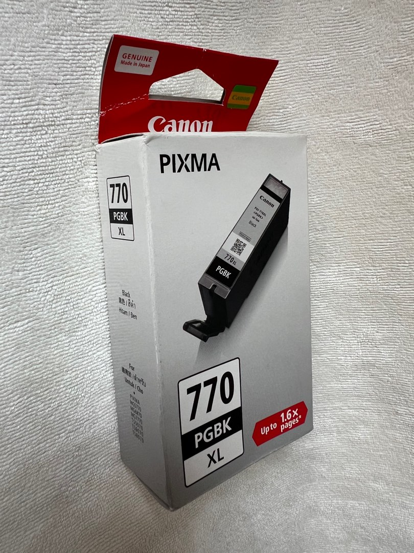 Canon PIXMA black XL ink cartridge (770 PGBK), Computers & Tech ...