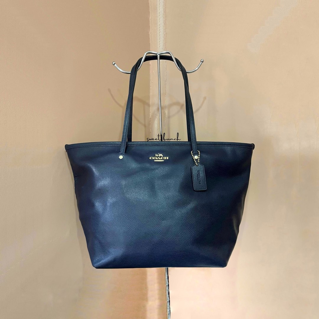 Coach Large Street Zip Navy Blue Tote Bag (LAST PRICE POSTED, MAGBASA ...