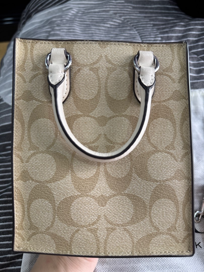 Coach Mini Tote Bag in Signature Canvas, Women's Fashion, Bags ...