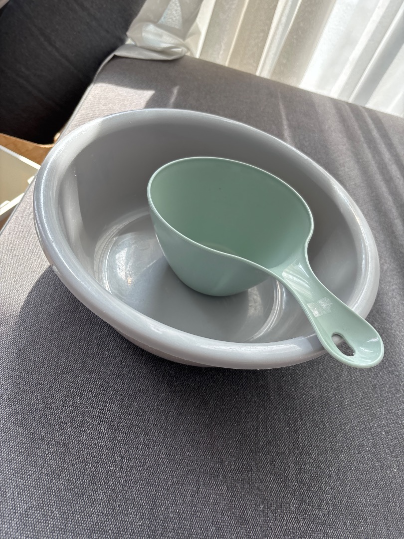 Free Grey Basin with Mint Green Ladle, Furniture & Home Living ...