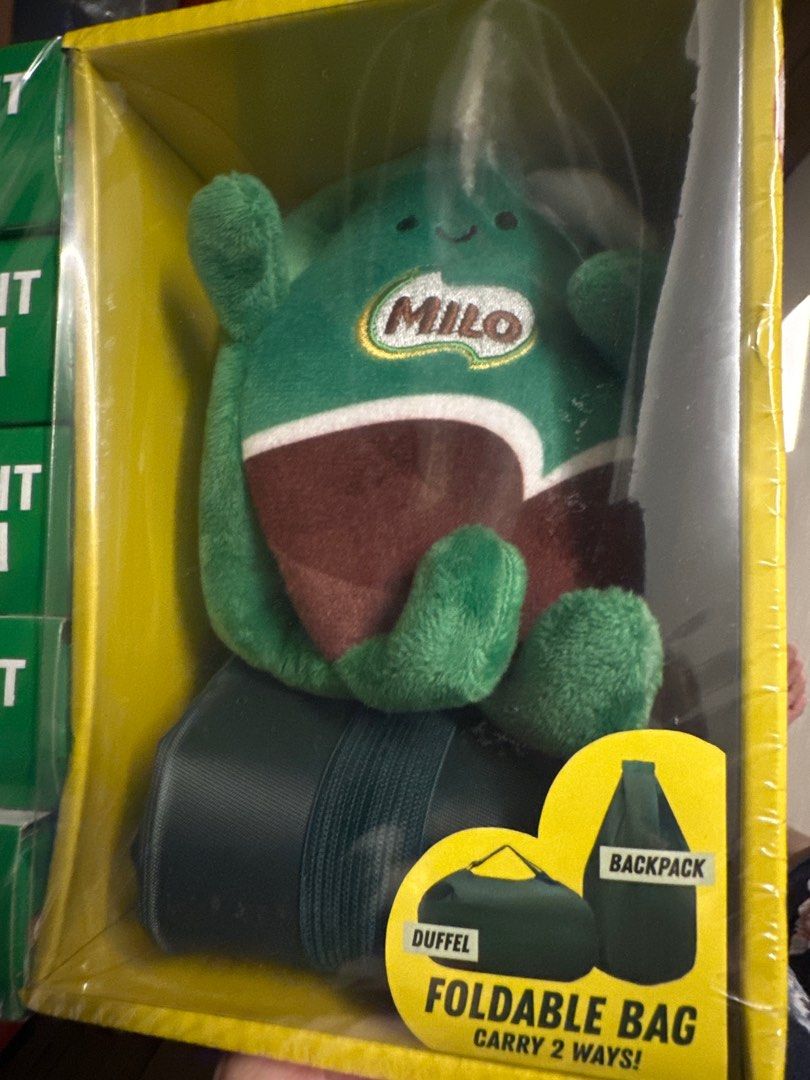 [Cheapest] Milo packet plushie with Duffel bag, Hobbies & Toys, Toys ...