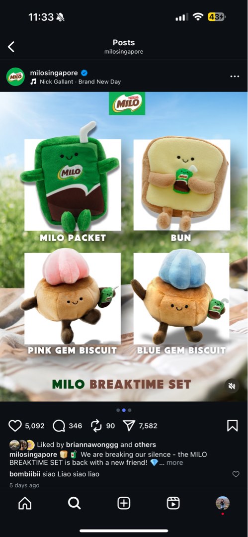 Milo plushie with milo, Hobbies & Toys, Memorabilia & Collectibles ...