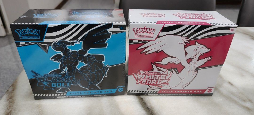POKEMON BLACK BOLT & WHITE FLARE ELITE TRAINER BOX (SHRINK WRAPPED ...