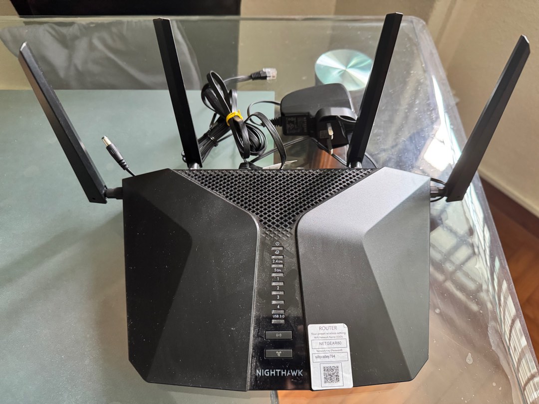 Netgear Nighthawk RAX43 dual band wifi router, Computers & Tech, Parts ...