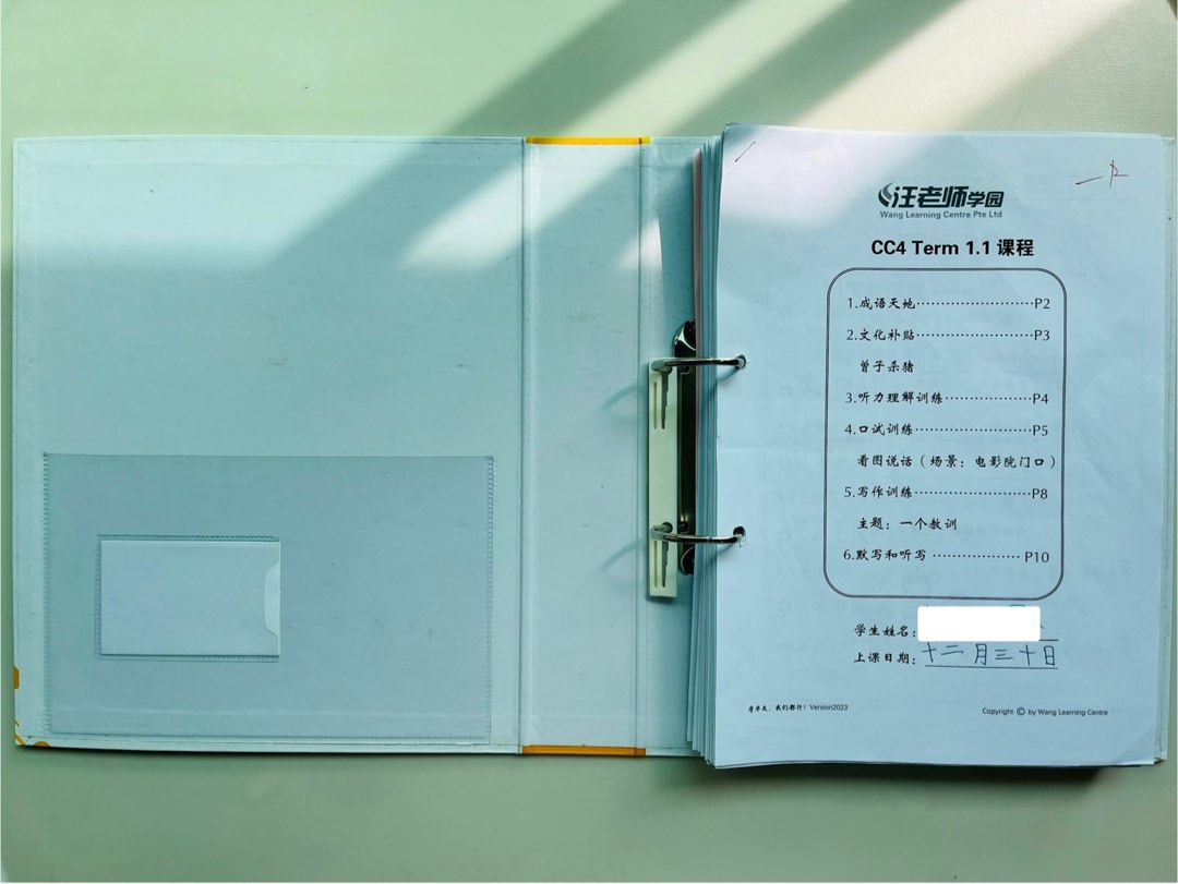 P4 2023 Wang Learning Centre 2hr composition & oral class Term 1 ...