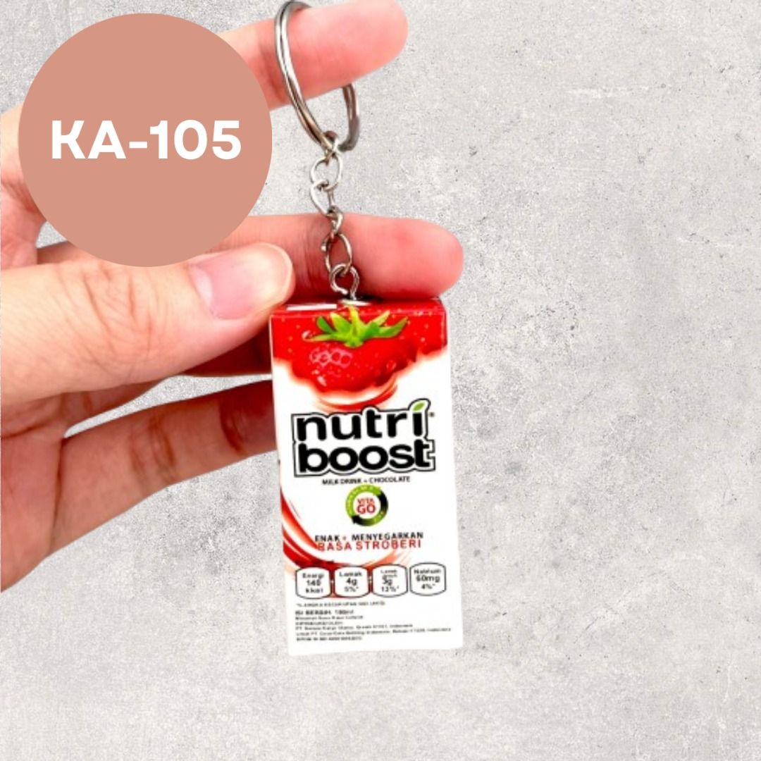 📣[PROMO BUY 1 GET 1 FREE] Nutriboost Strawberry 3D Mini Keychain ...