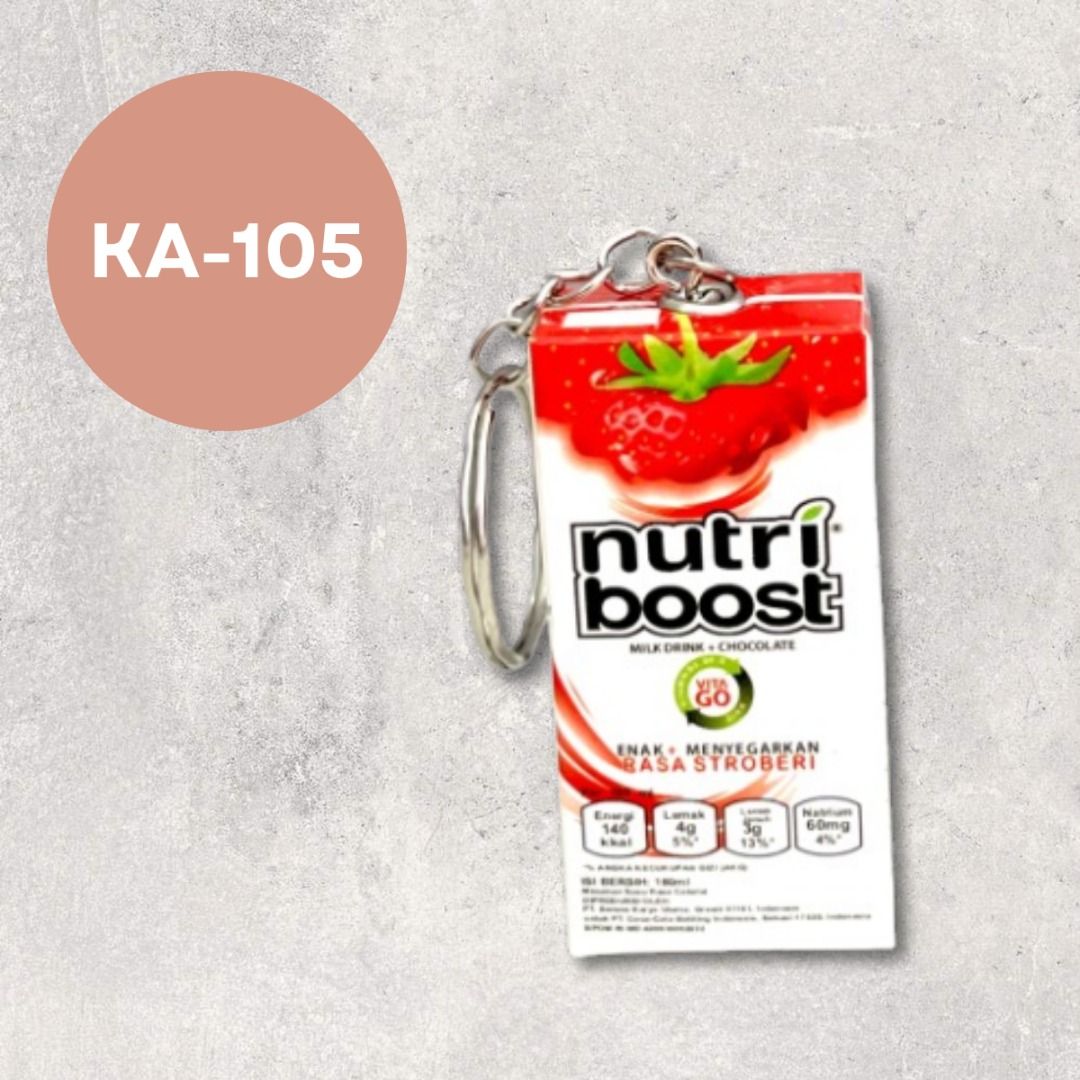 📣[PROMO BUY 1 GET 1 FREE] Nutriboost Strawberry 3D Mini Keychain ...