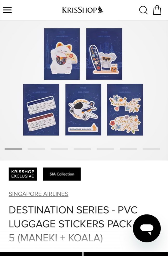 SIA Batik Luggage Stickers, Hobbies & Toys, Art & Prints on Carousell