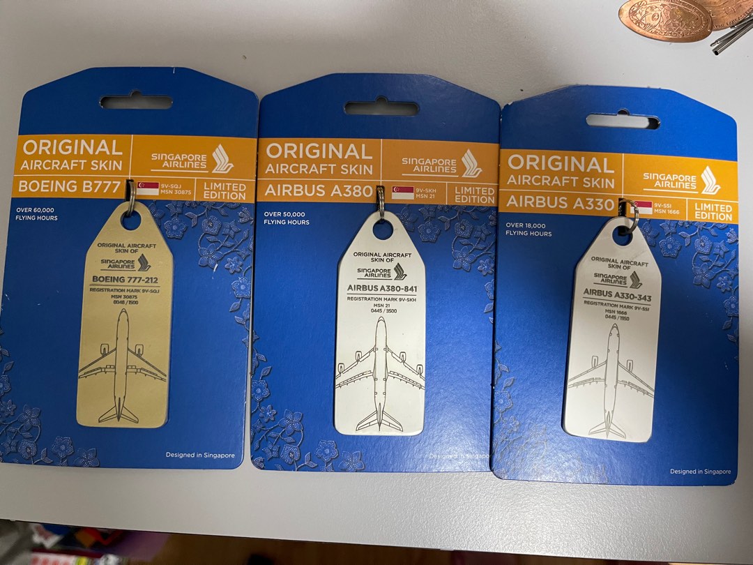 Singapore Airlines Aviation Tag Plane Tag Official Boeing 777-200 ...