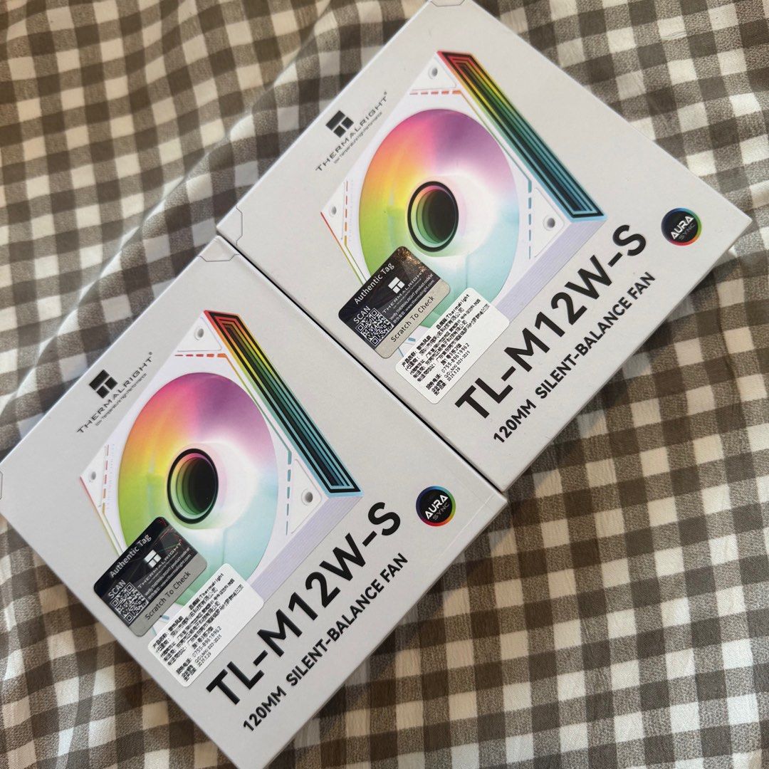 White Thermalright TL-M12W-S 120mm ARGB Silent Fan, Computers & Tech, Parts & Accessories ...