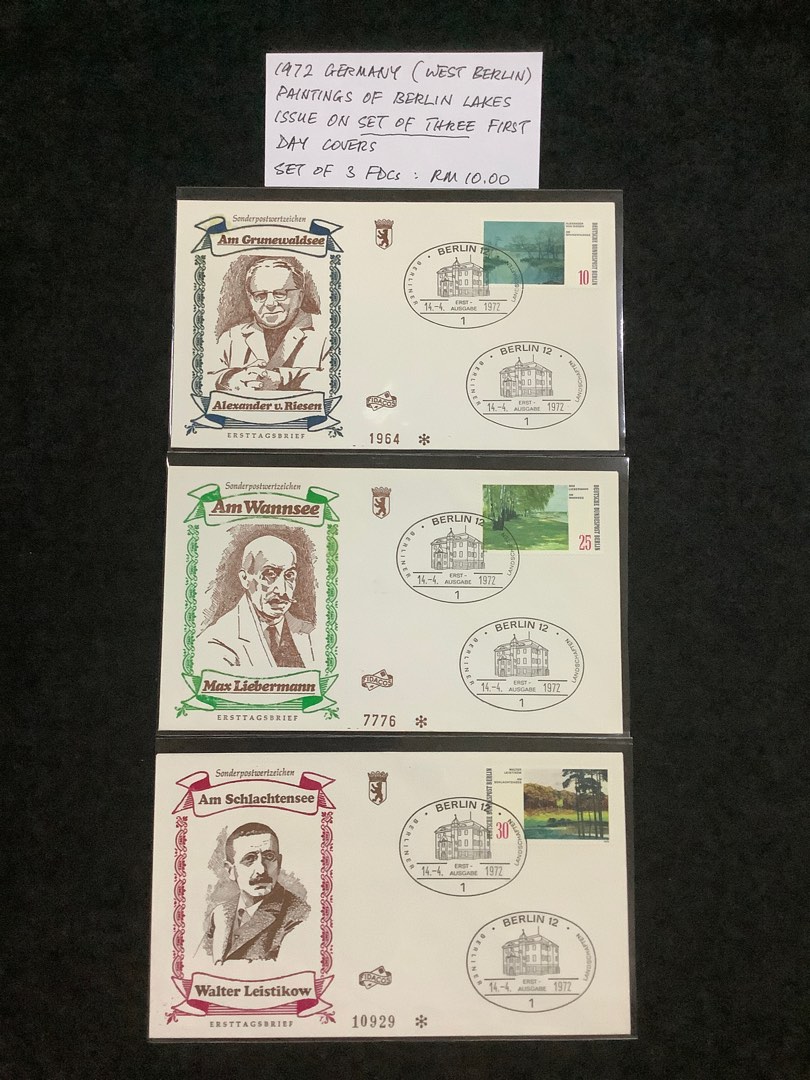 1972 Germany (West Berlin) Paintings Of Berlin Lakes Issue On Set Of ...