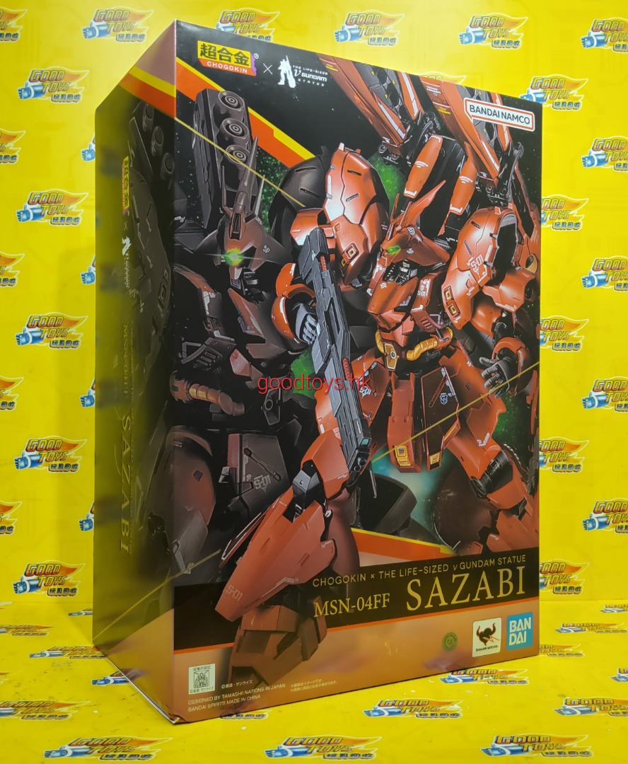 中古已開封 BANDAI 魂商店限定 CHOGOKIN X THE LIFE-SIZED ν GUNDAM STATUE MSN-04FF ...