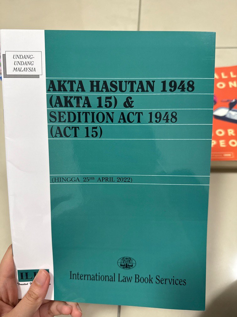 Akta Hasutan 1948 / Sedition Act 1948, Hobbies & Toys, Books ...