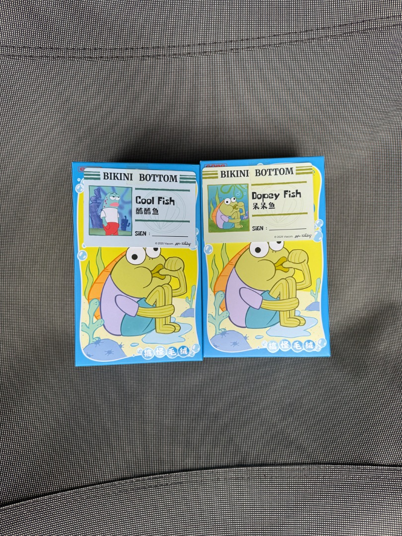 Bikini bottom buddies dopey fish and cool fish, Hobbies & Toys, Toys ...
