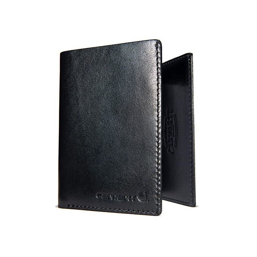 Carhartt Grain Leather Trifold Wallet Black DEFECT, Men's Fashion ...